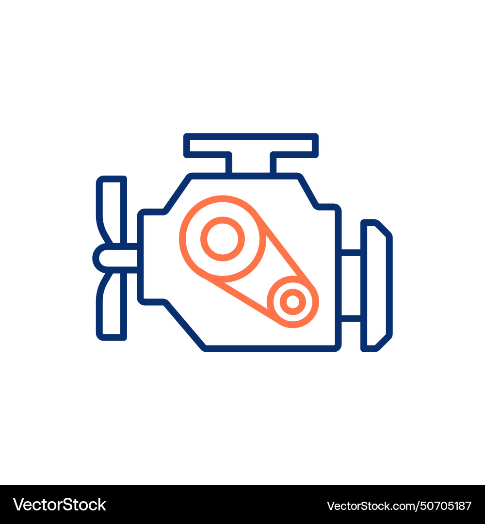 Car engine icon editable Royalty Free Vector Image