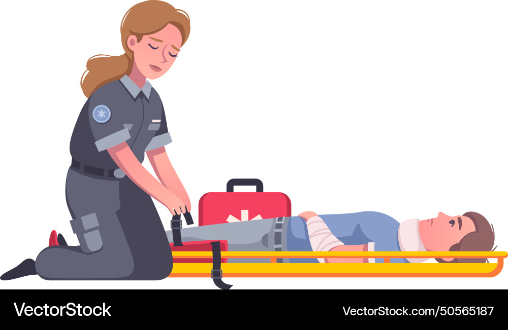 Cartoon paramedic Royalty Free Vector Image - VectorStock