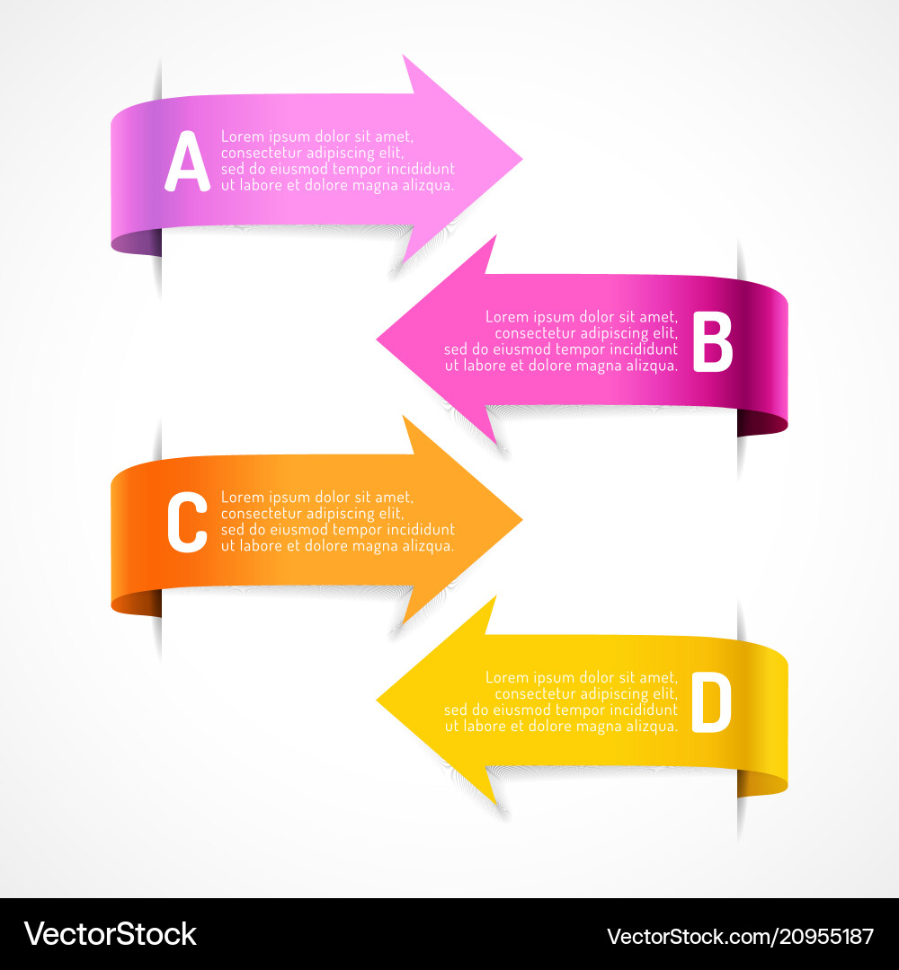 Decorative arrows with text set Royalty Free Vector Image