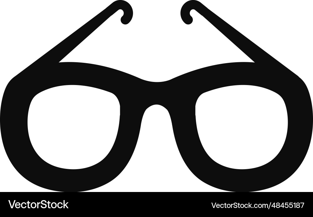 Glasses black icon sunglasses symbol optic sign Vector Image