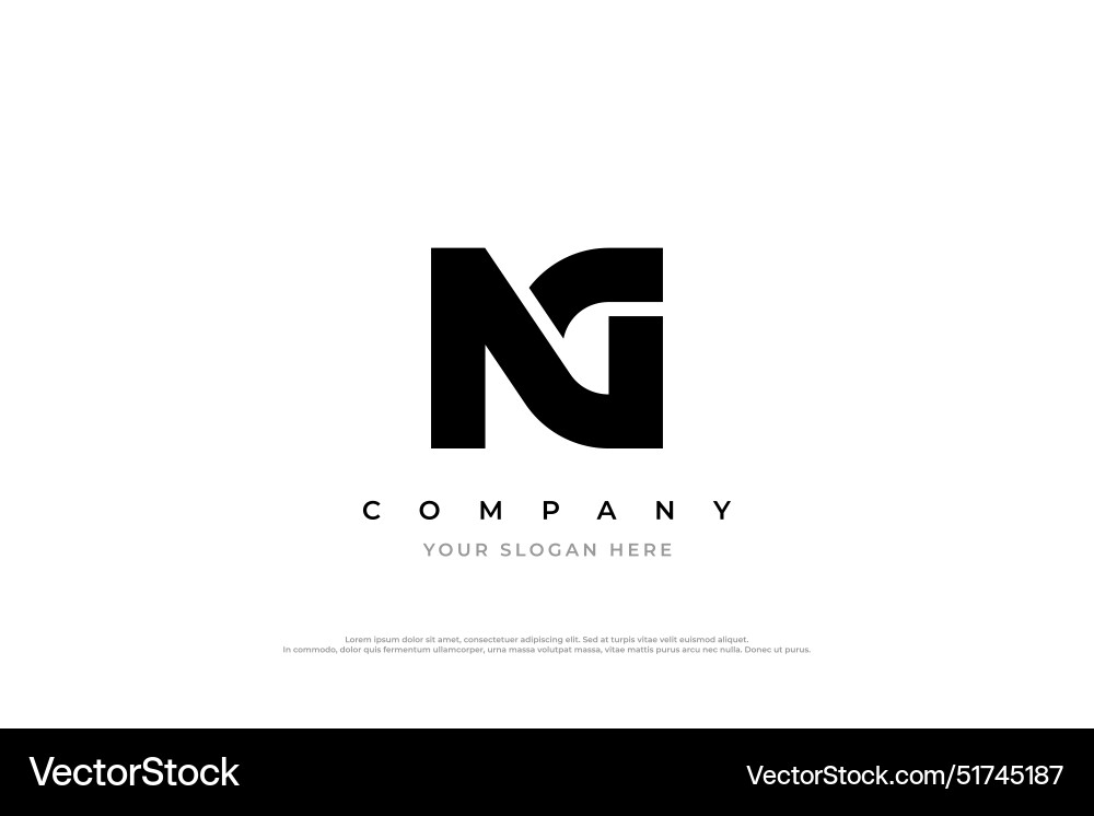 Initial letter ng logo design Royalty Free Vector Image