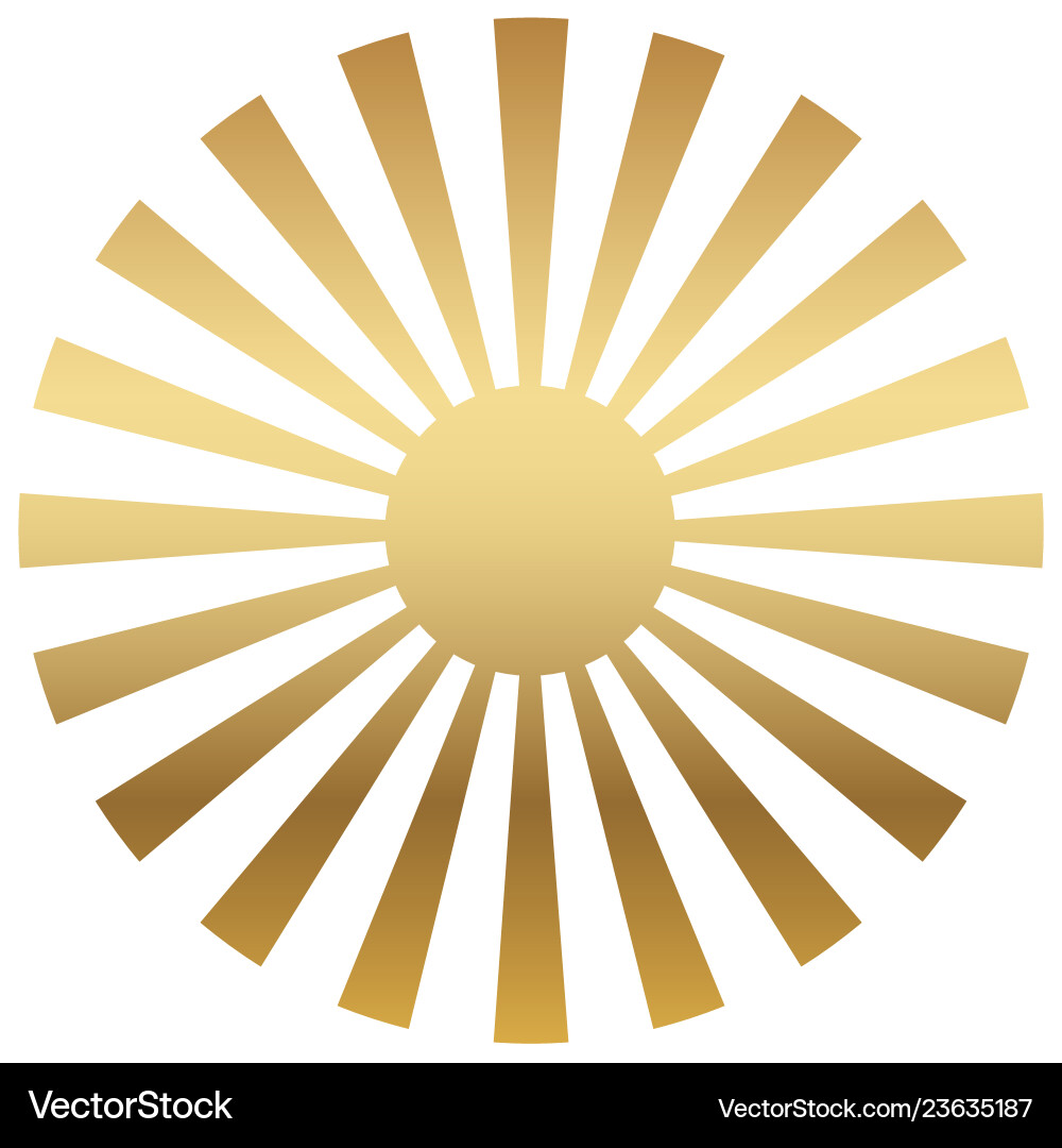 Japanese Rising Sun Symbol Royalty Free Vector Image