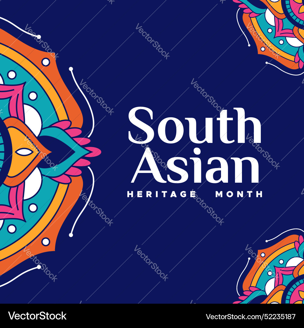 South asian heritage design Royalty Free Vector Image