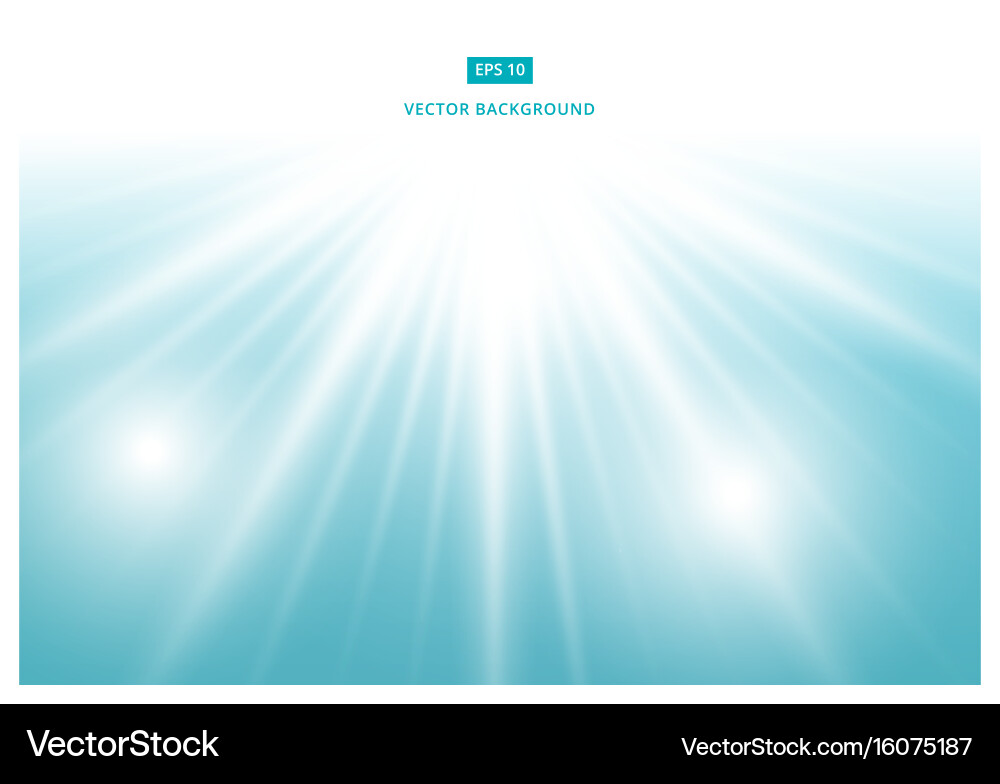 Sunlight effect on blue background Royalty Free Vector Image
