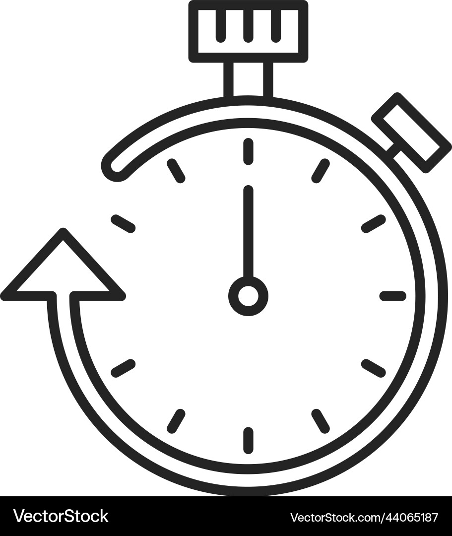 Time icon day cycle sign stopwatch line symbol Vector Image