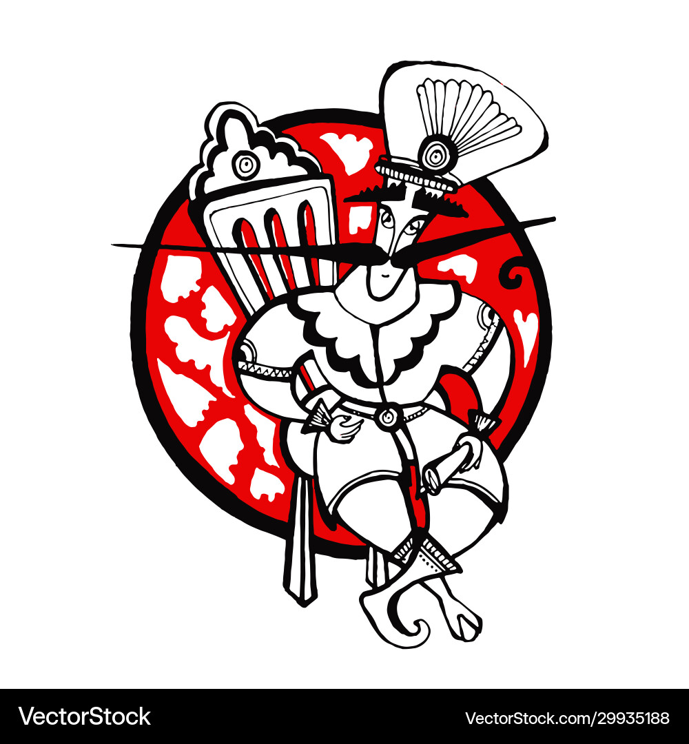 Abstract design ferdowsi shahnameh characters Vector Image