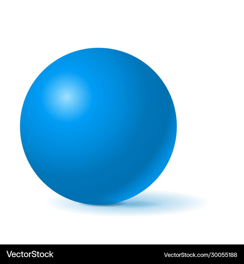 Blue 3D Sphere - Geometric Shape Royalty Free Vector Image