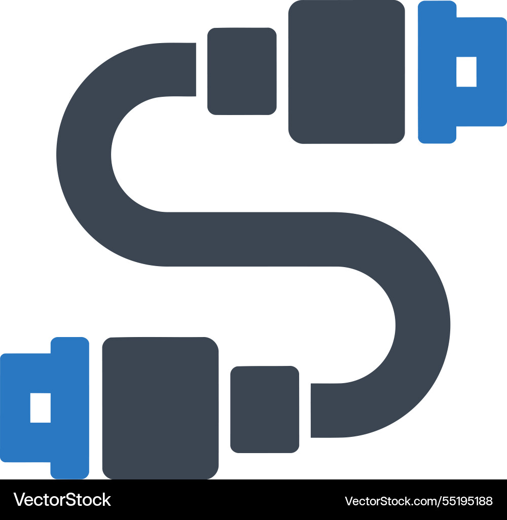 Cable connector plug icon Royalty Free Vector Image