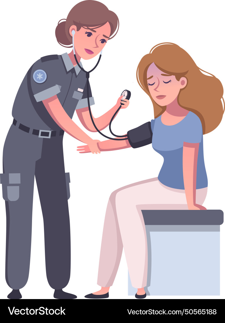 Cartoon paramedic Royalty Free Vector Image - VectorStock