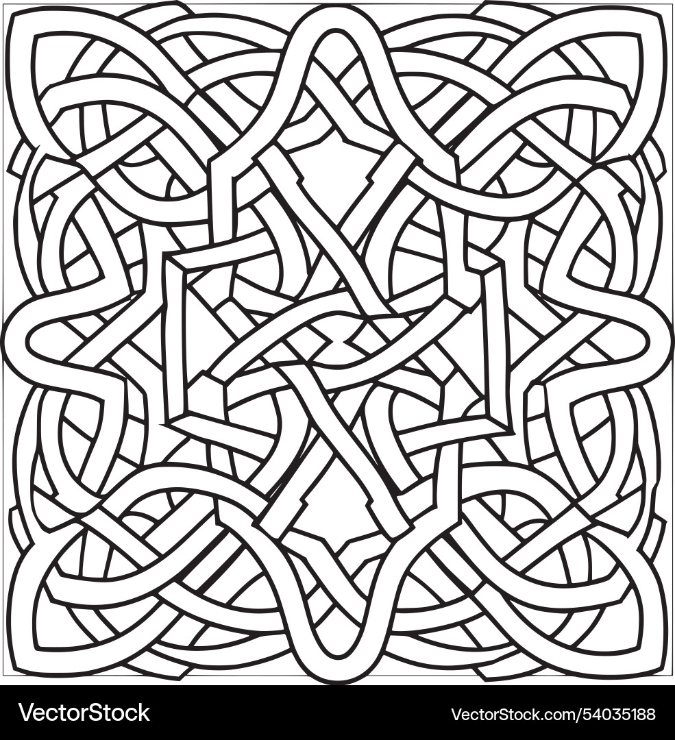 Celtic knot pattern seamless Royalty Free Vector Image