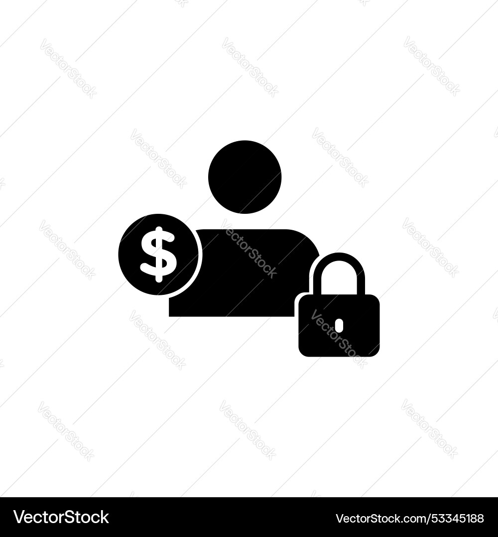 Guarantor line icon isolated on white background Vector Image