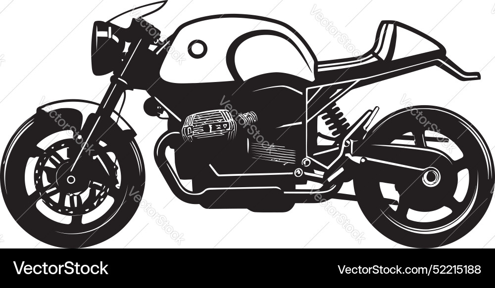 Heritage style black cafe racer emblematic design Vector Image