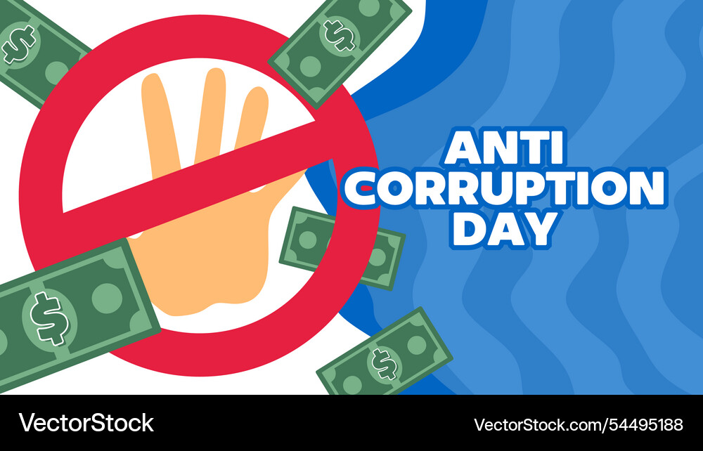 International anti-corruption day Royalty Free Vector Image