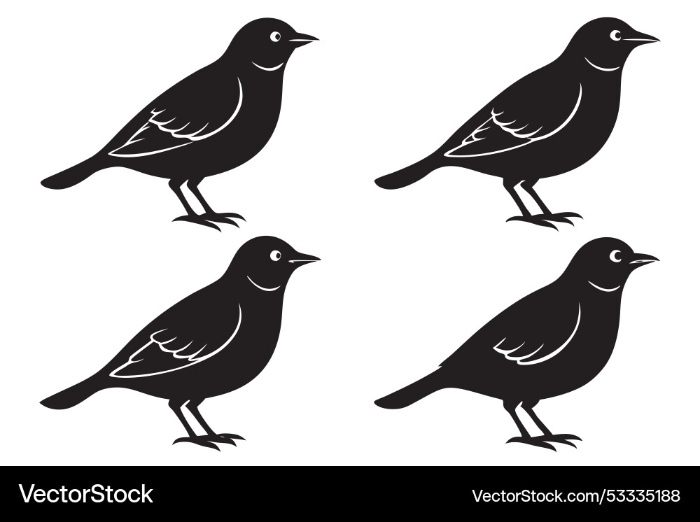 Lark bird silhouette Royalty Free Vector Image