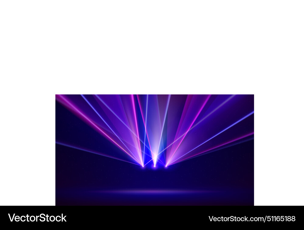 Laser light show bright led beams dj strobe Vector Image