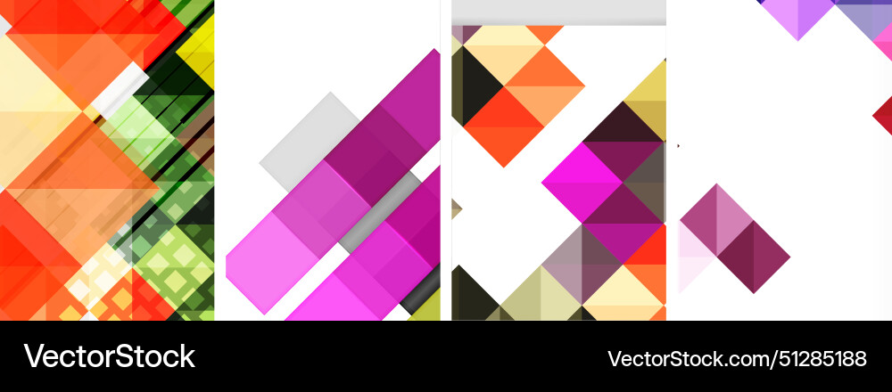 Square abstract poster set Royalty Free Vector Image