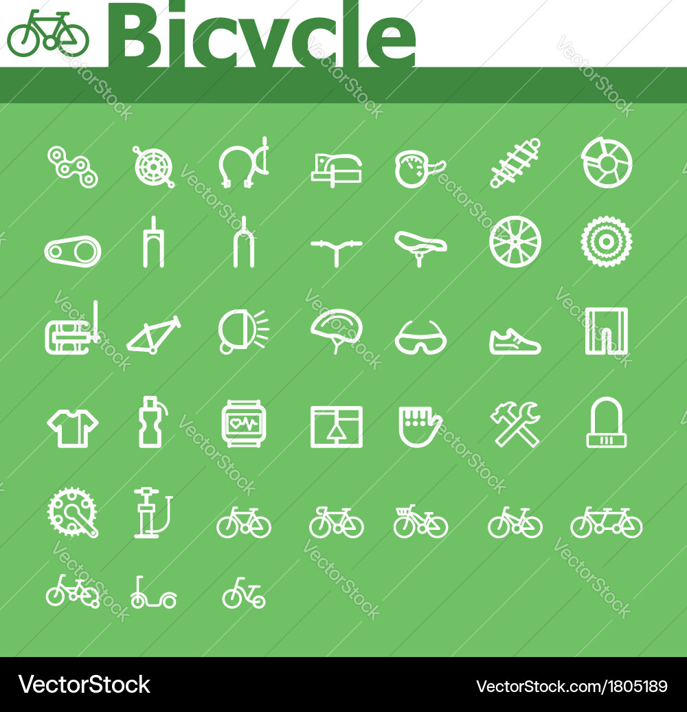Bicycle icon set Royalty Free Vector Image - VectorStock