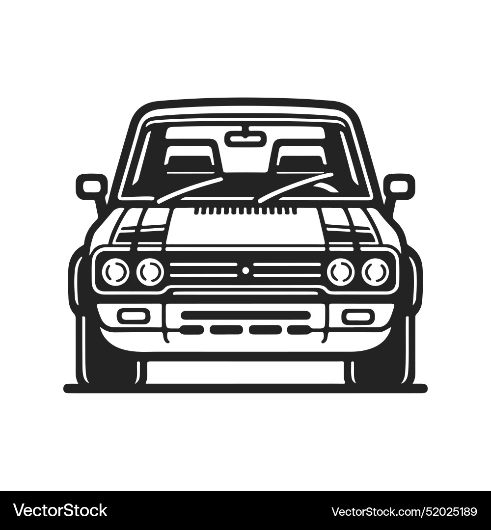 Car isolated on white background Royalty Free Vector Image