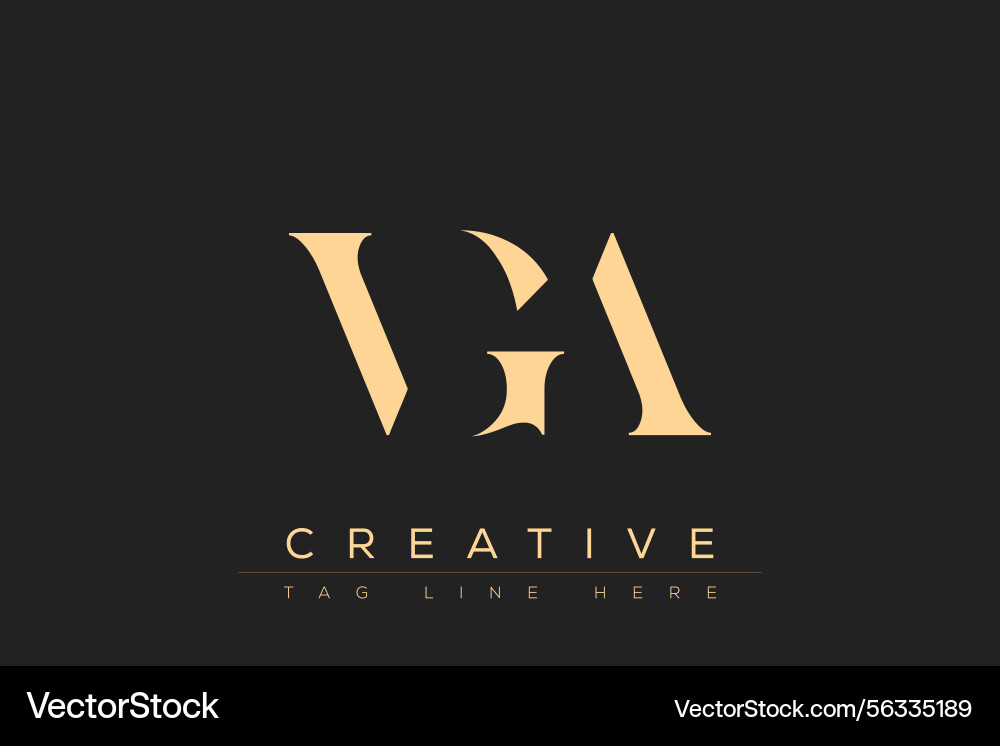 Elegant Abstract Logo - VGA Style Royalty Free Vector Image