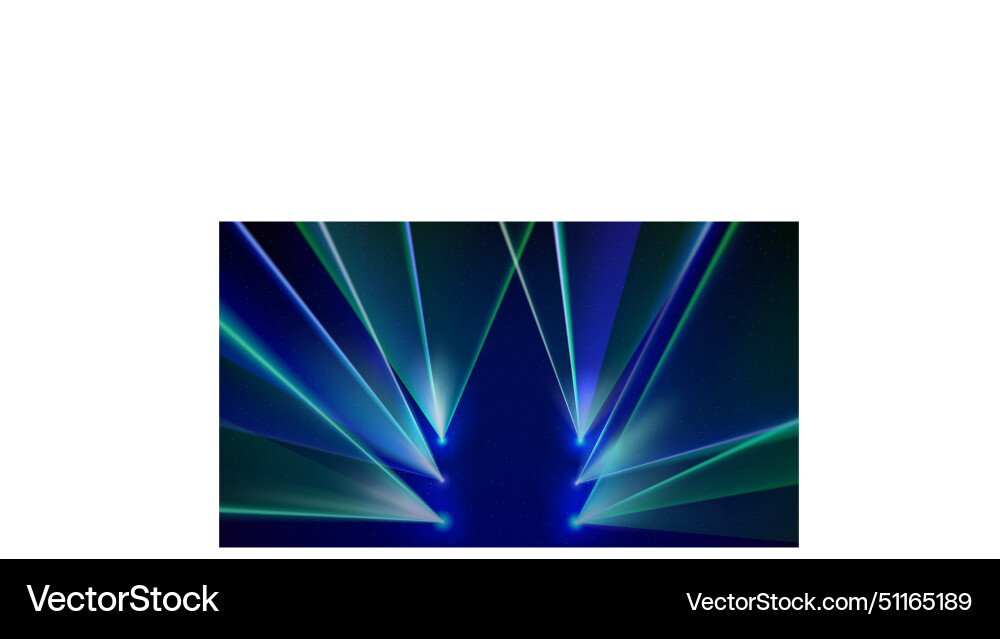 Laser light show bright led beams dj Royalty Free Vector