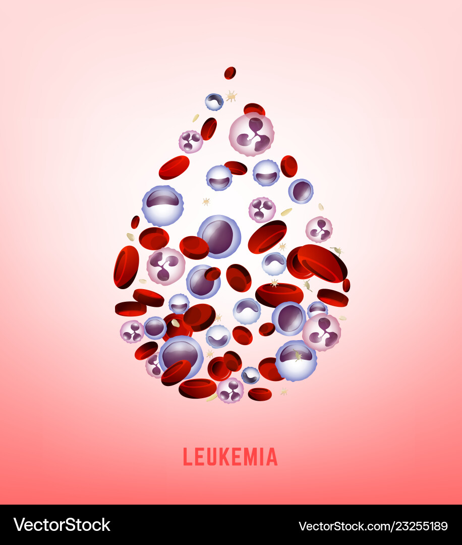 Leukemia vertical background Royalty Free Vector Image