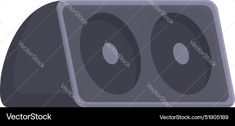 Modern audio speaker delivering powerful sound Vector Image