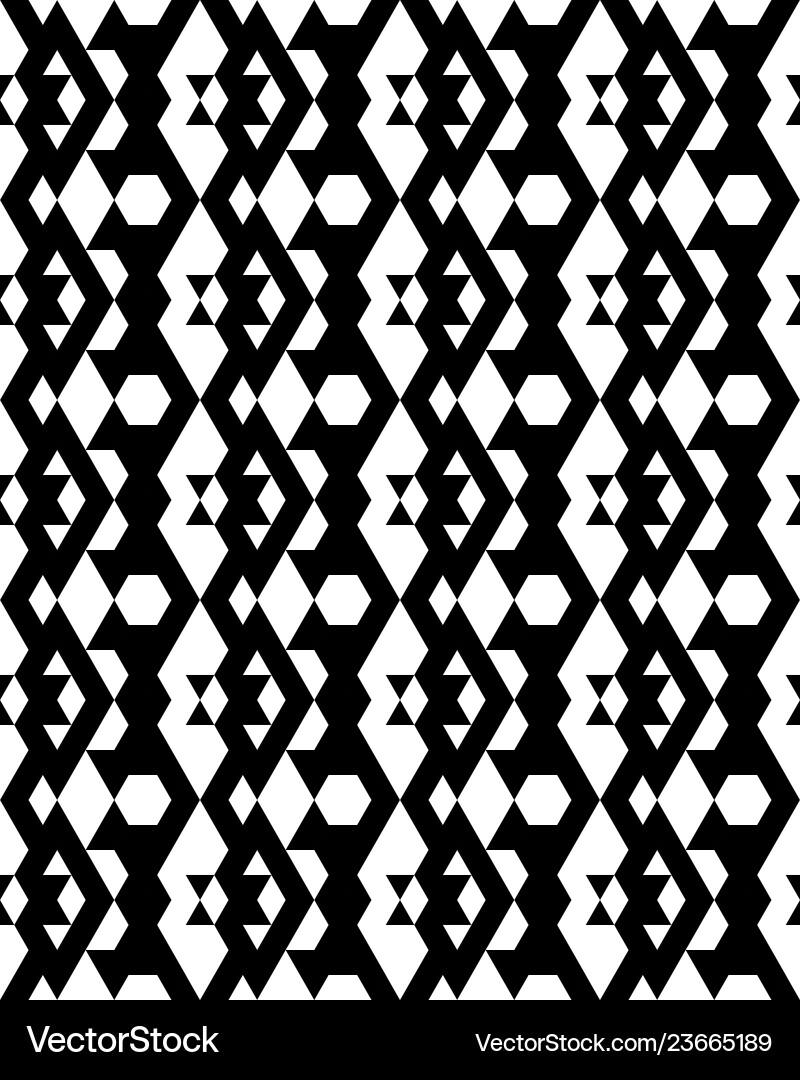 Seamless monochrome geometric patterns Royalty Free Vector
