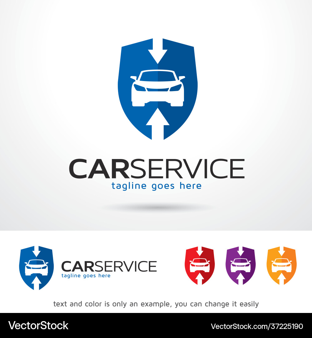 Car service logo template Royalty Free Vector Image
