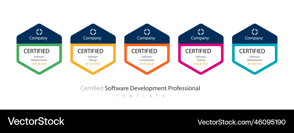 Certified software development professional Vector Image