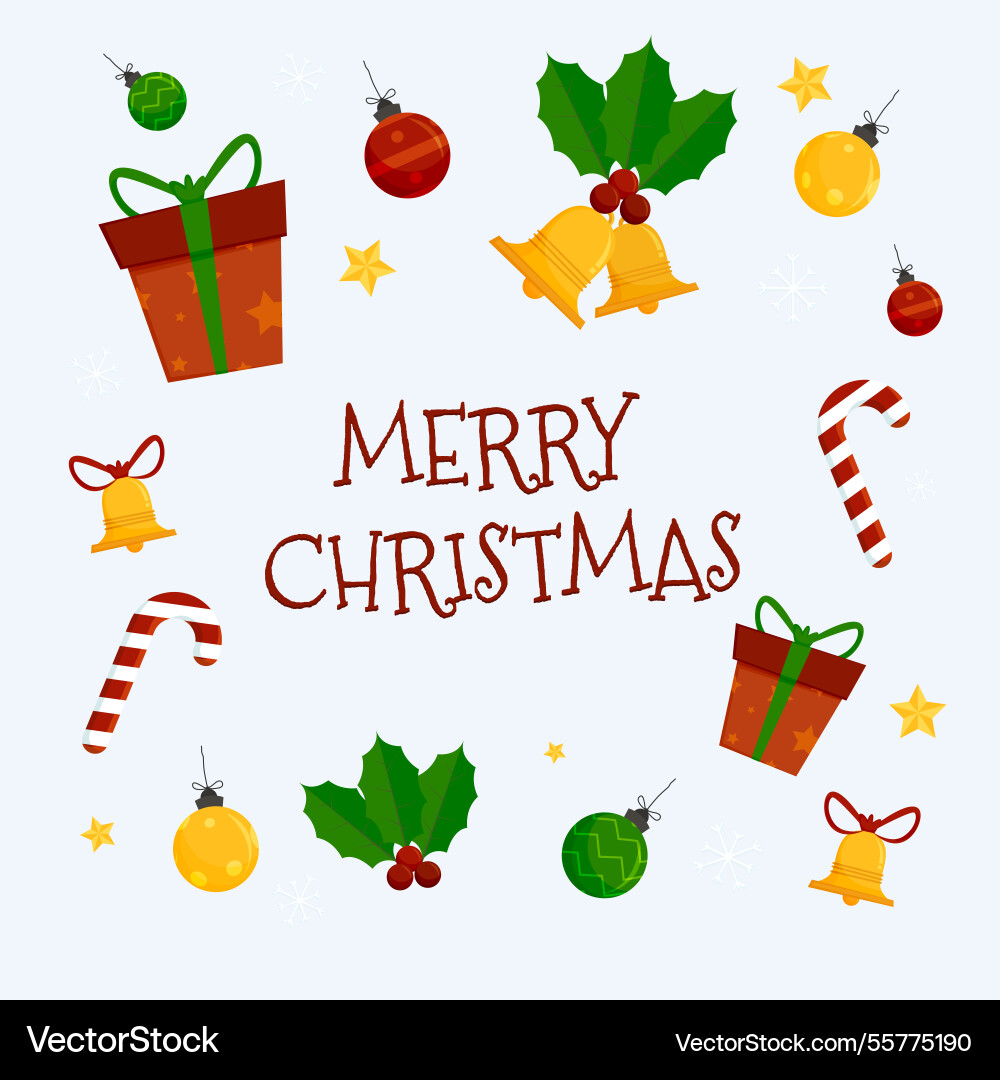 Christmas elements background Royalty Free Vector Image