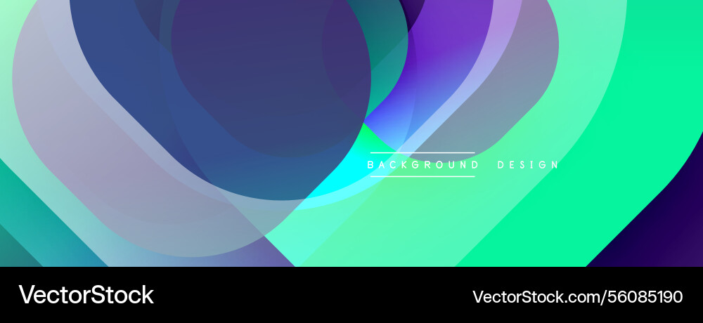 Circular abstract design with overlapping Vector Image