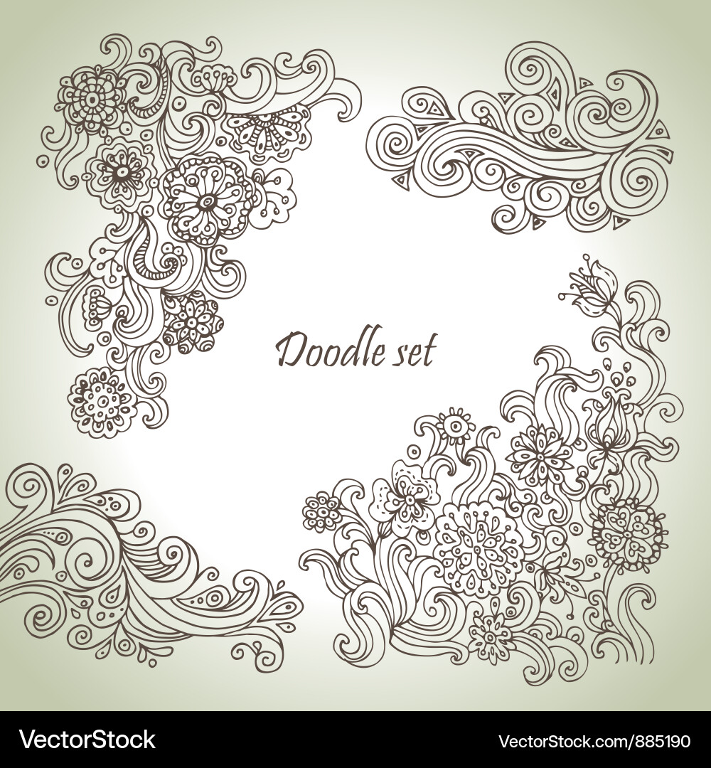 Doodle set Royalty Free Vector Image - VectorStock