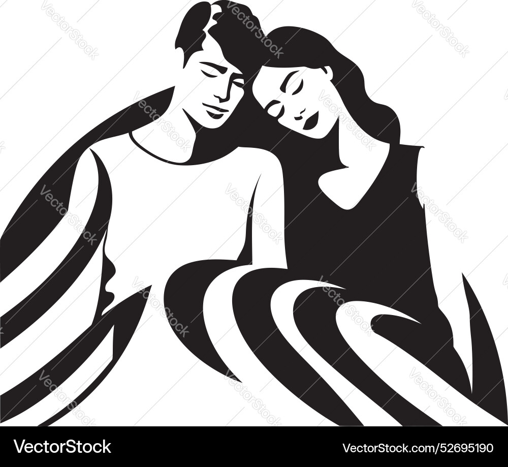 Dreamy designs bed graphic design snuggle Vector Image