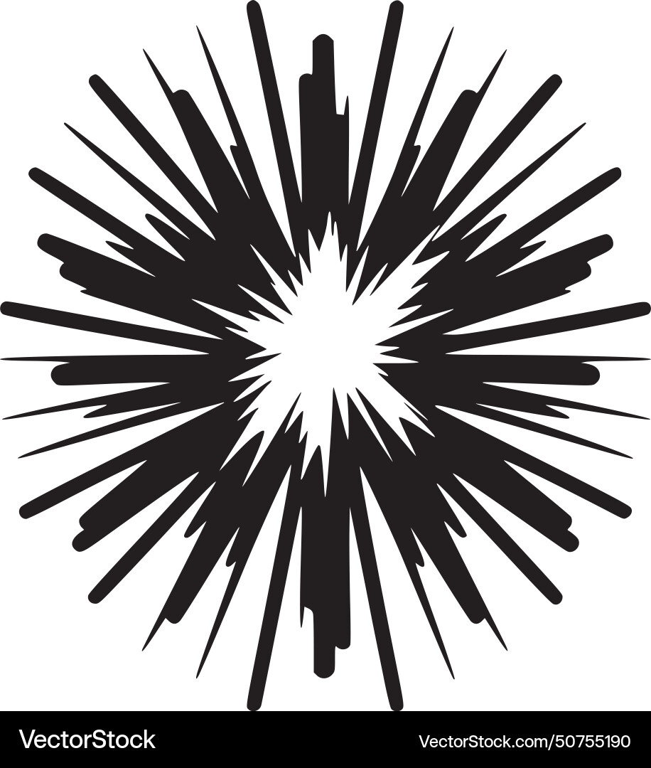 Explosion - minimalist and flat logo Royalty Free Vector
