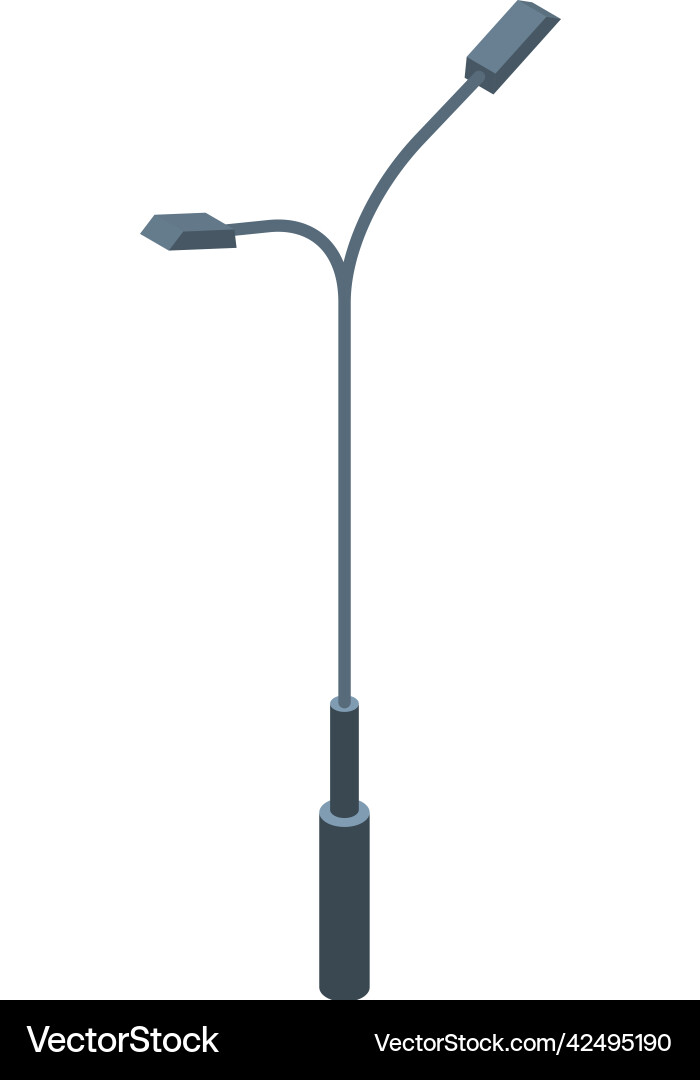 Road lamp post composition Royalty Free Vector Image