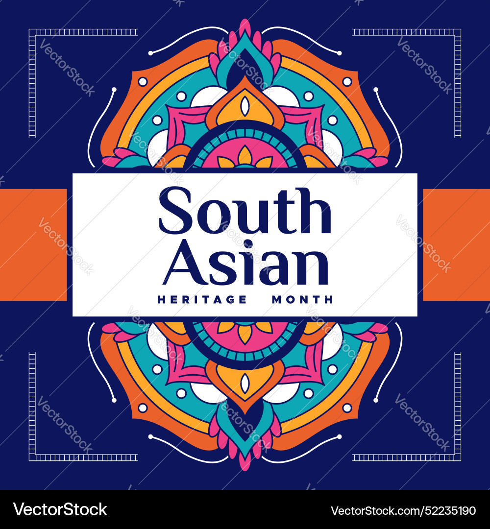 South asian heritage design Royalty Free Vector Image