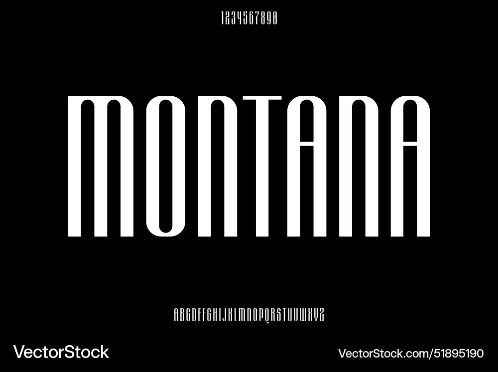 Tall condensed sans serif alphabet display font Vector Image