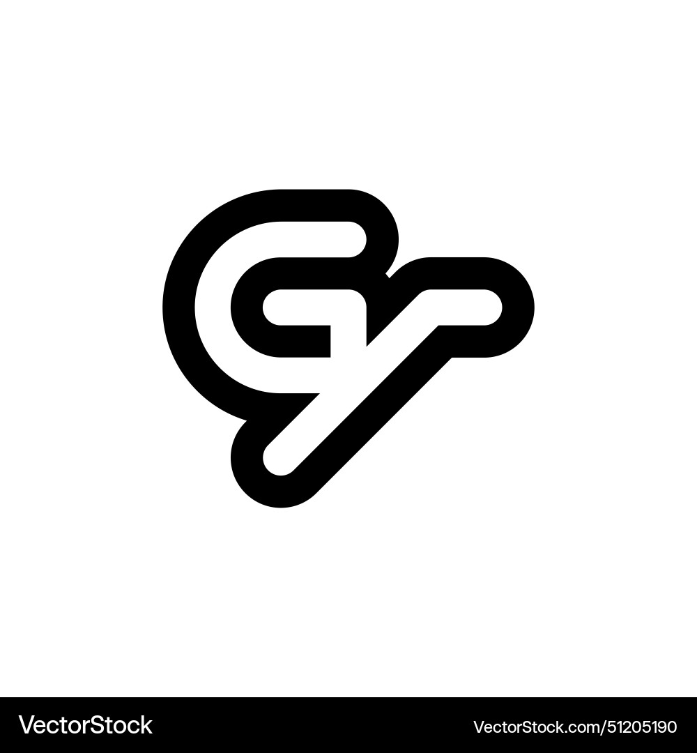 Yg or gy logo and icon design Royalty Free Vector Image