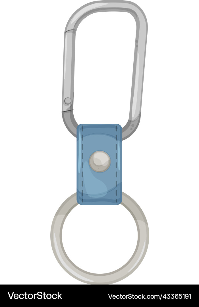 Chain keychain key cartoon Royalty Free Vector Image