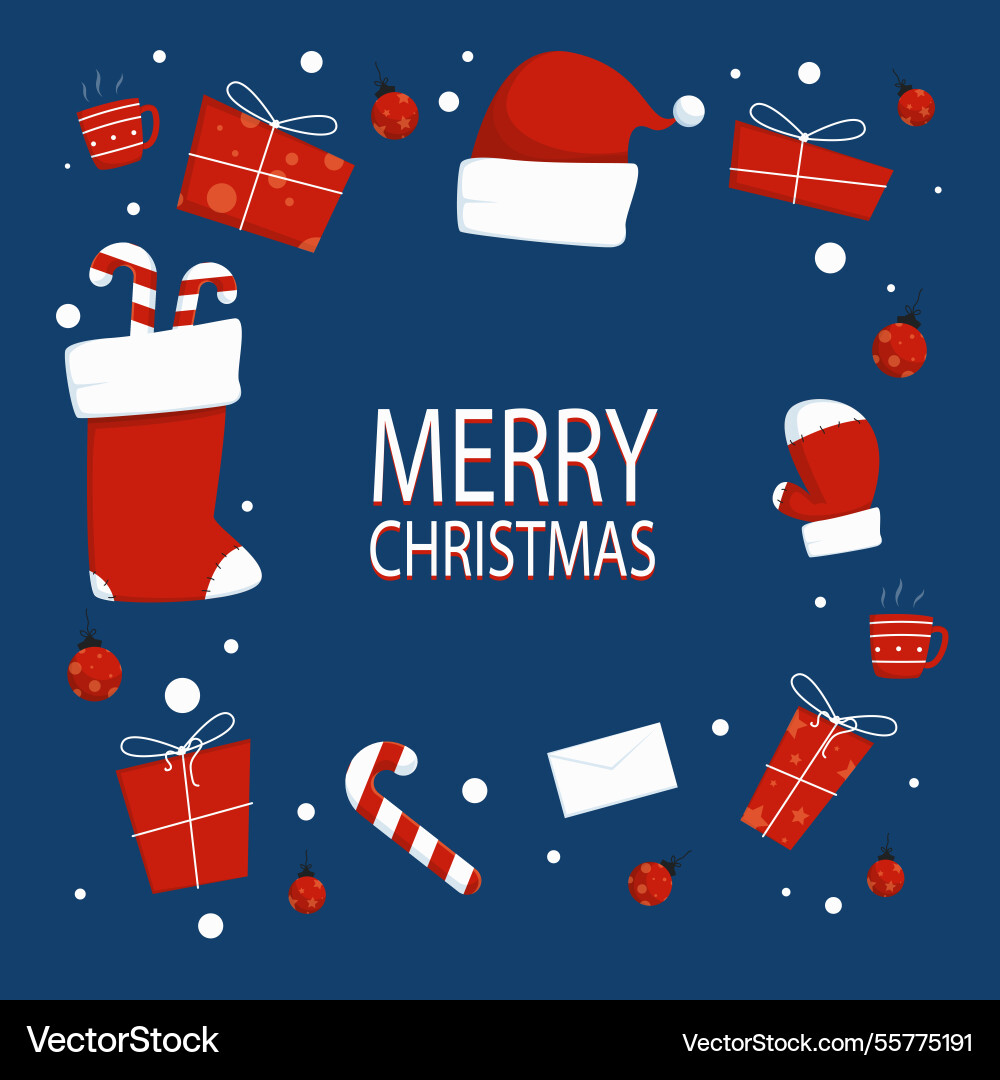 Christmas elements background Royalty Free Vector Image