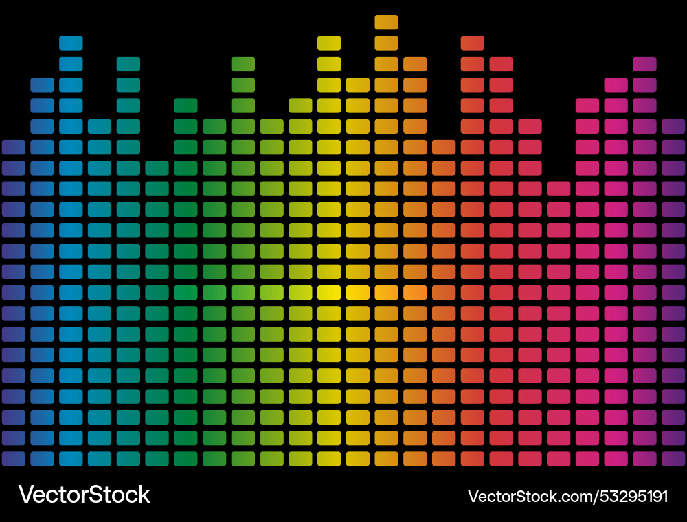 Colorful gradient music equalizer Royalty Free Vector Image