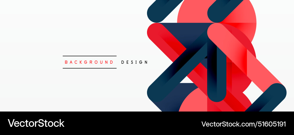 Colorful lines with shadows geometric background Vector Image