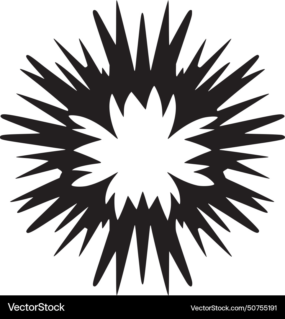 Explosion - minimalist and simple silhouette Vector Image