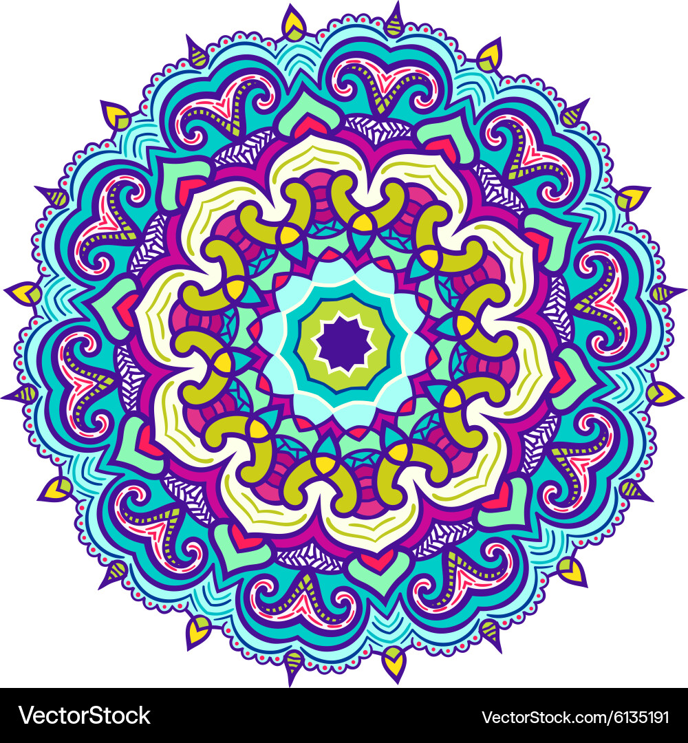 Mandala ornament Royalty Free Vector Image - VectorStock