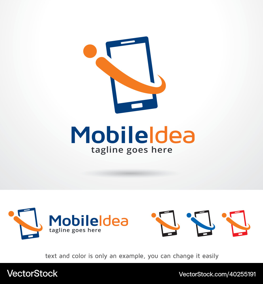 Mobile letter i logo template Royalty Free Vector Image