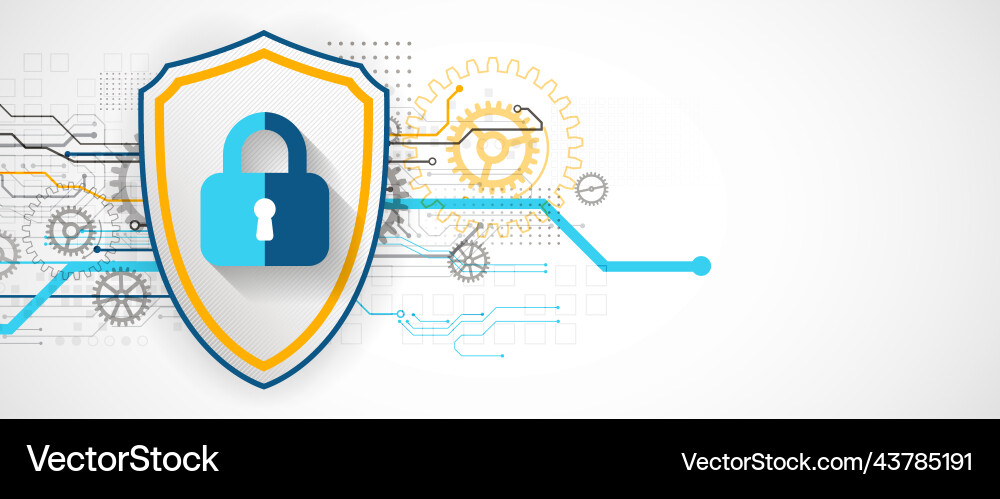 Protection concept protect mechanism system Vector Image