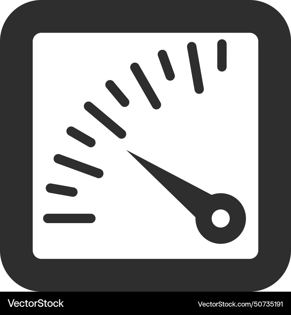 Square gauge black icon measure indicator symbol Vector Image