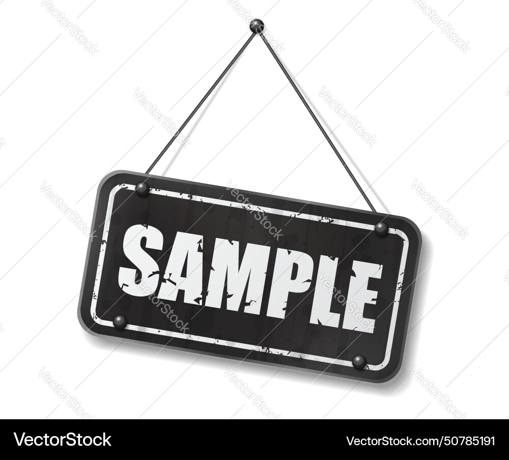 Vintage old black sign with sample text Royalty Free Vector