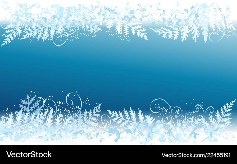 Winter frosted window Royalty Free Vector Image