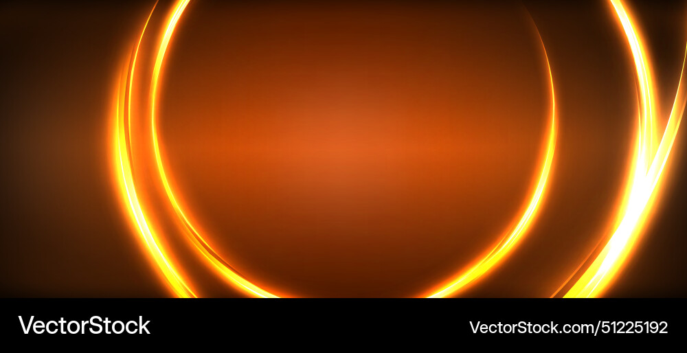 Amber and orange circles glowing in a dark Vector Image